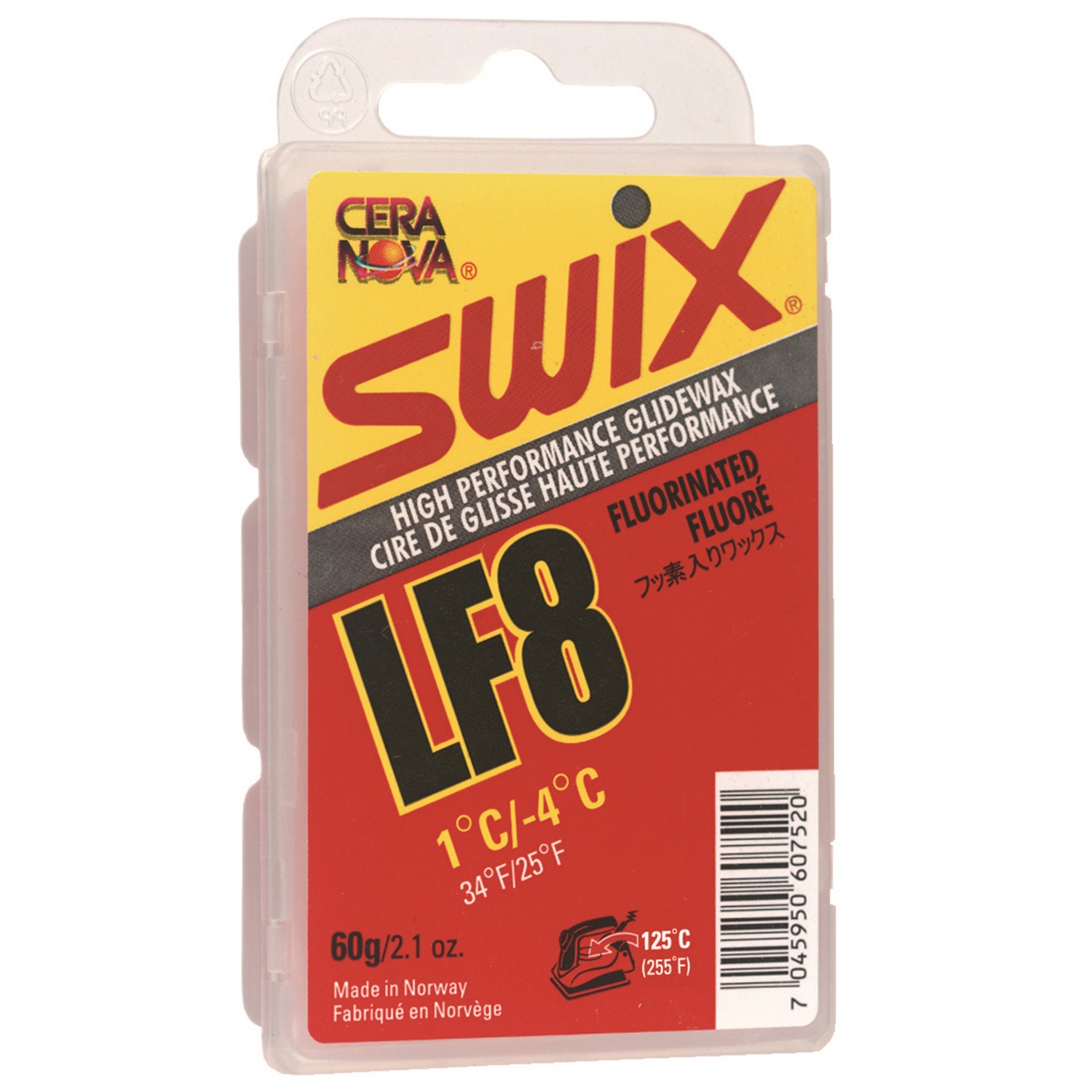 SWIX LF8 Red 60g Wax | evo