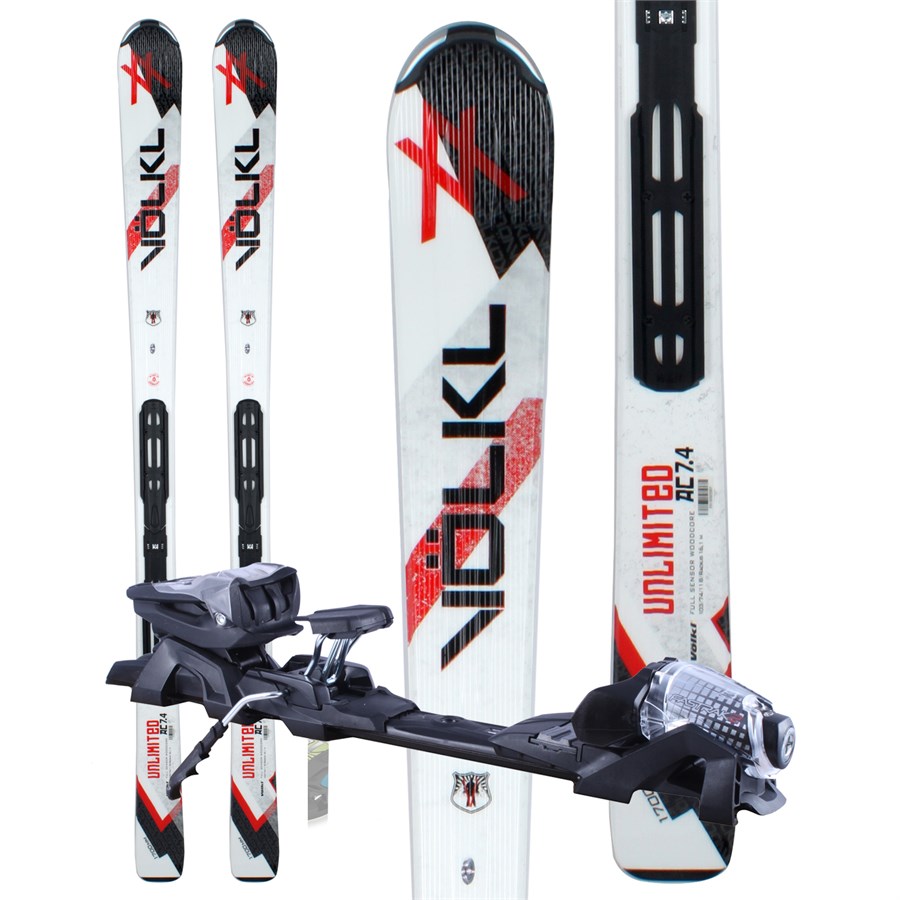 Volkl Unlimited AC 7.4 Silver Skis + M10.0 Fastrak2 Bindings 2011 | evo ...
