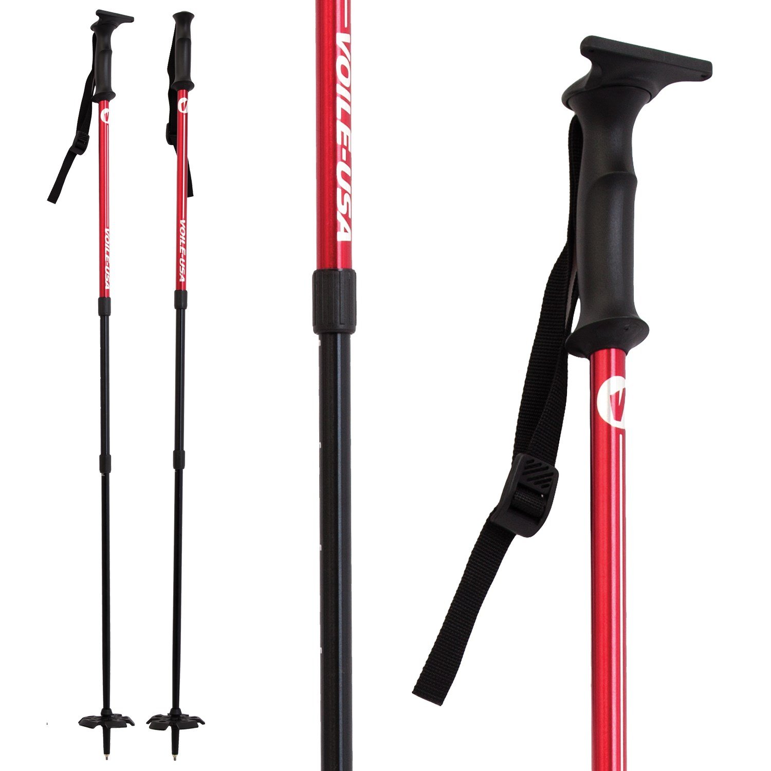 Voile 3-Part Push-Button Pole w/Scraper Ski Poles 2013 | evo