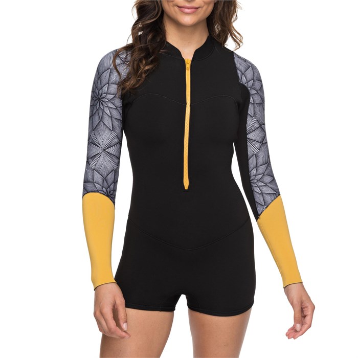 Roxy 2mm Pop Surf Long Sleeve Front Zip Springsuit Womens Evo