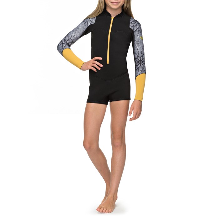 Roxy 2mm Pop Surf Long Sleeve Front Zip Springsuit Girls Evo