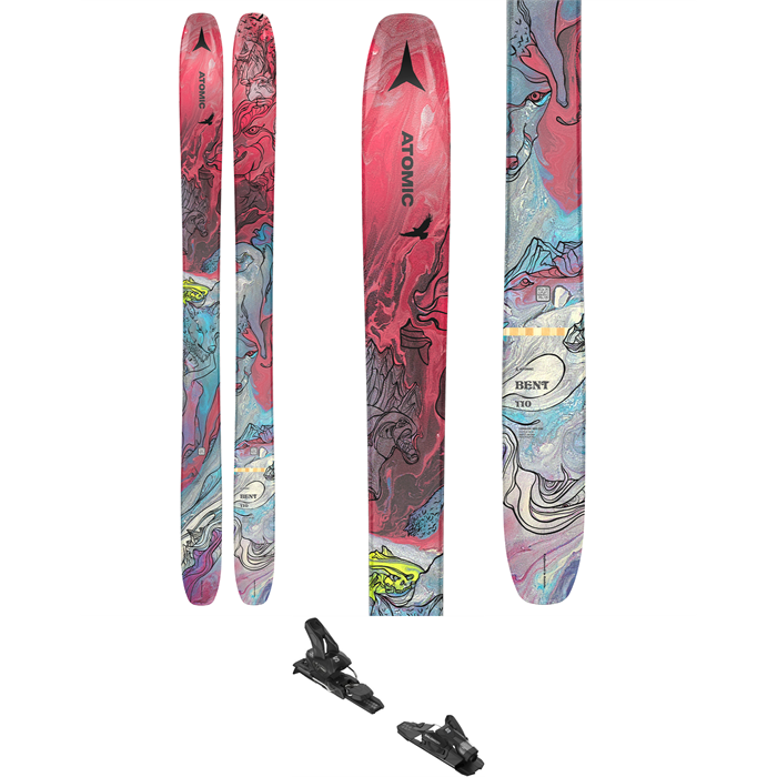 Atomic Bent 110 Skis + Salomon Strive 11 Demo Ski Bindings 2023 - Used ...