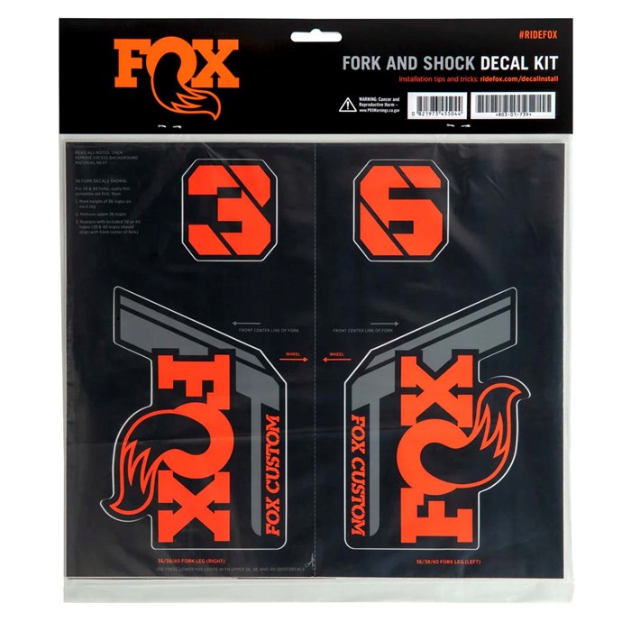 Fox Racing Custom Fork and Shock Decal Kit | evo