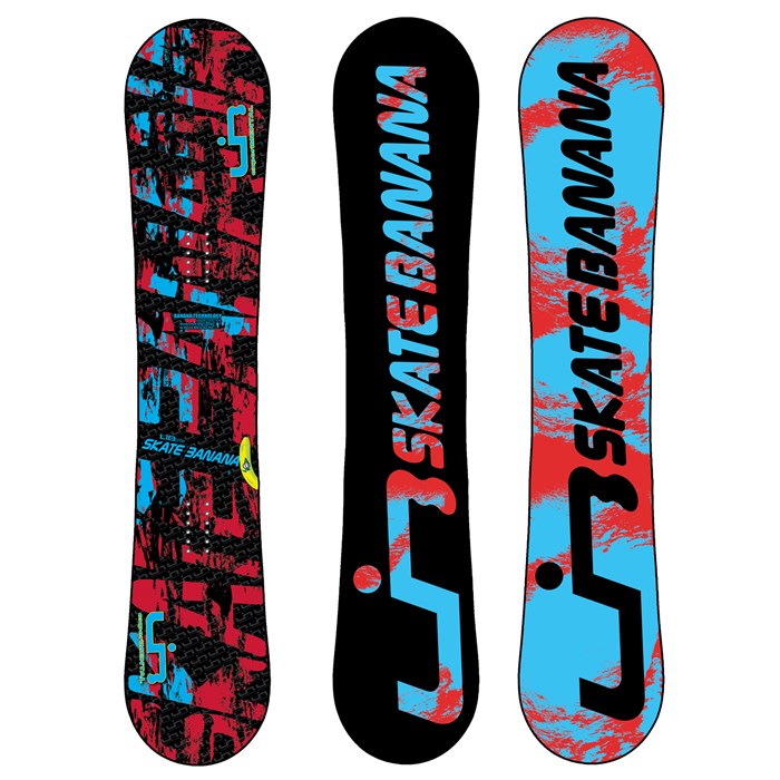 Lib Tech Skate Banana BTX Wide Banana Rocker (Red/Blue) Snowboard 2011 ...