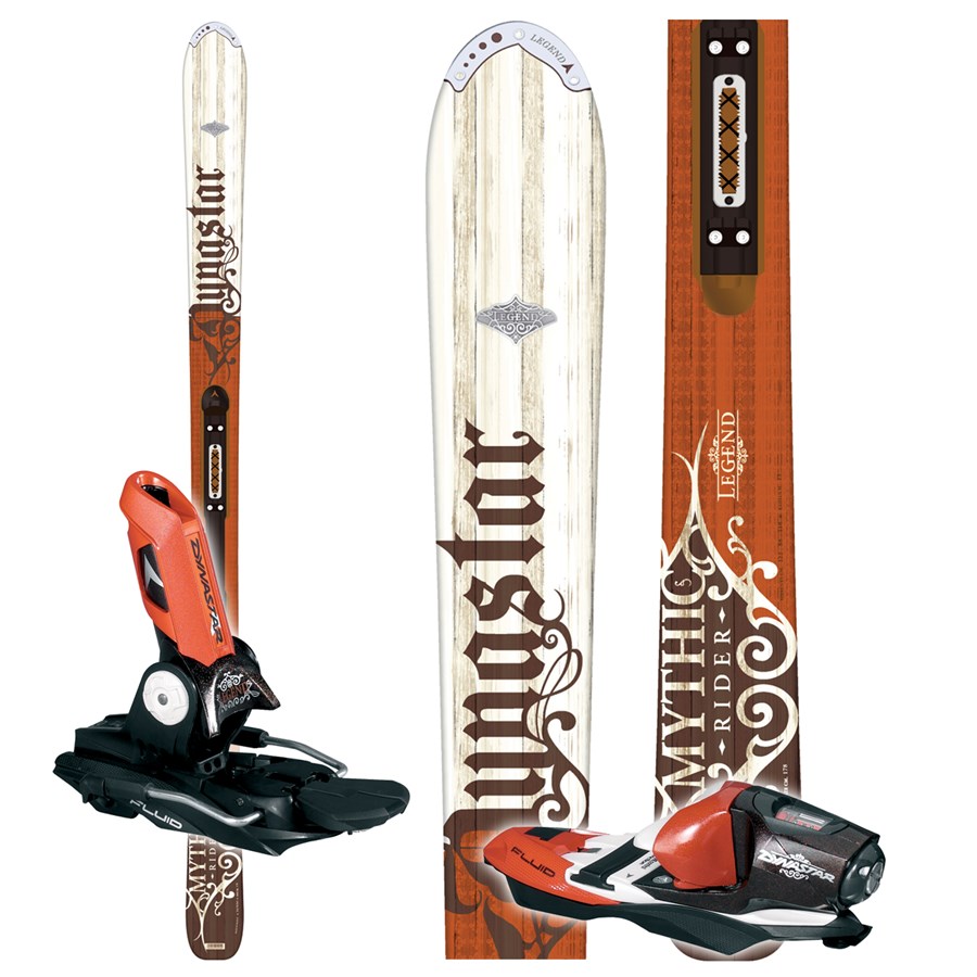 Dynastar Mythic Rider Fluid Skis + Dynastar PX 12 Fluid Wide Bindings ...