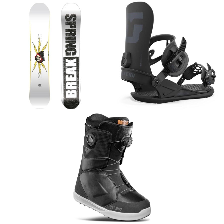 evo CAPiTA Spring Break Resort Twin Snowboard + Union Strata Snowboard ...
