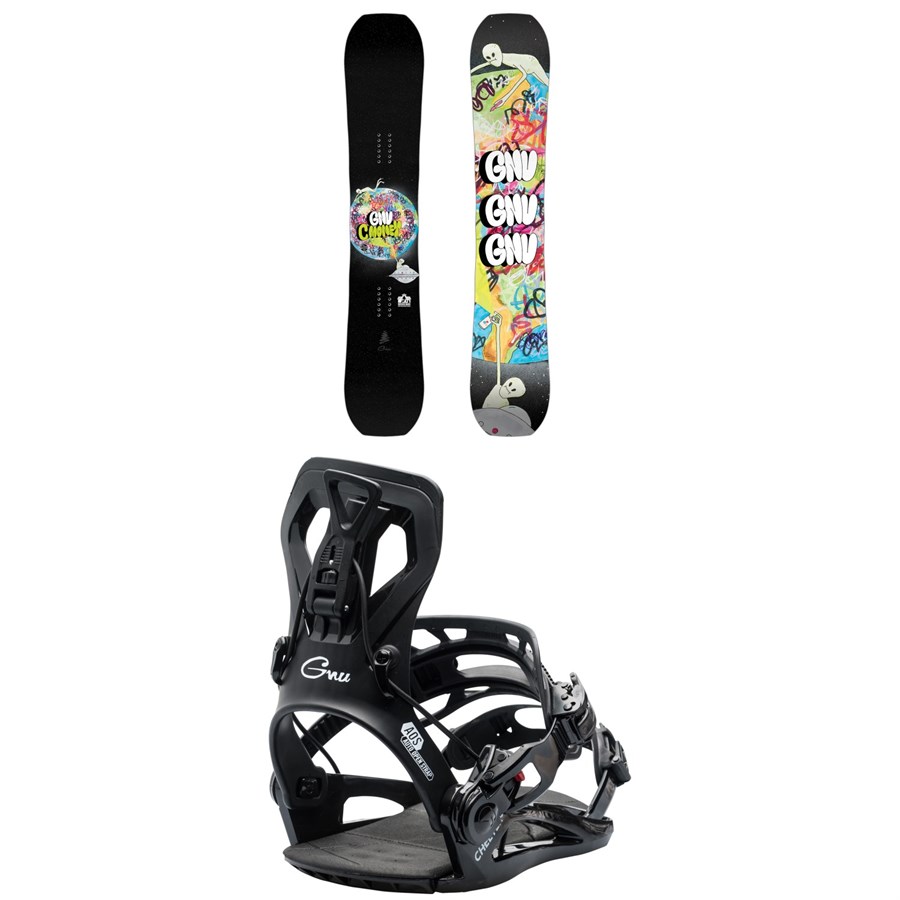 evo GNU C-Money C3 Snowboard + Cheeter Snowboard Bindings 2026 Top ...