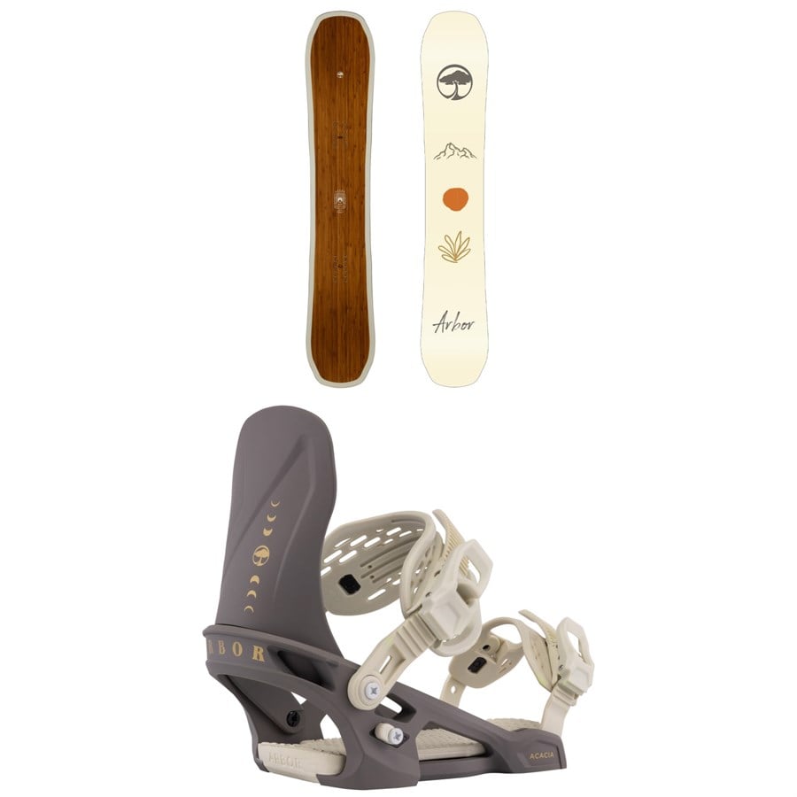 evo Arbor Swoon Snowboard + Acacia Snowboard Bindings - Women's 2026 ...